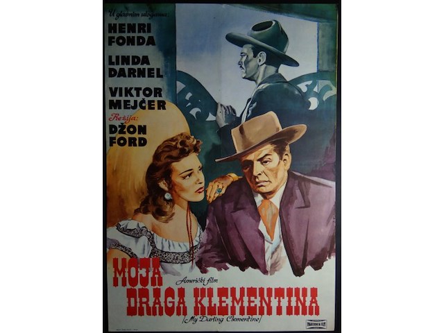 MOJA DRAGA KLEMENTINA (1946) Džon Ford FILMSKI PLAKAT