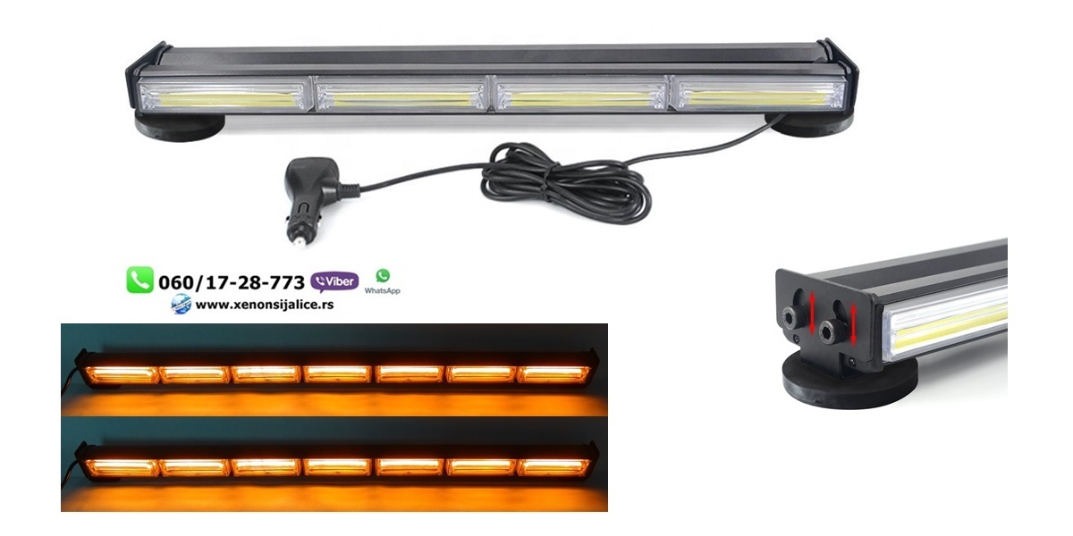 LED ROTACIJA NA MAGNET LED BAR ZUTA 60CM X 9CM