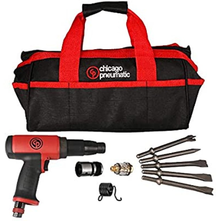 Chicago Pneumatic pneumatski udarni čekić (okrugli prihvat) u setu CP7165K