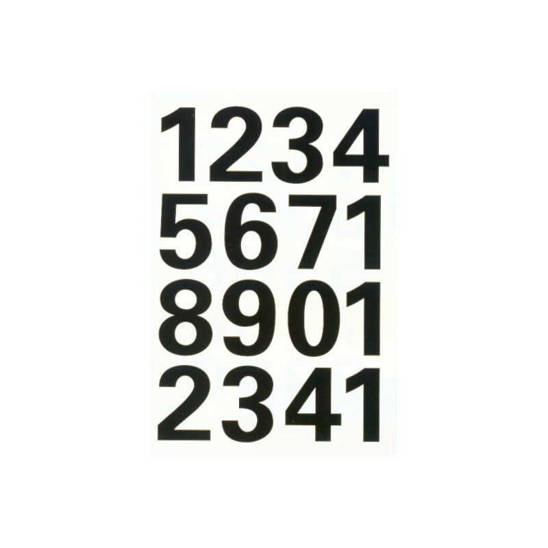 Samolepljivi brojevi 25mm na foliji 84x120mm, 2/1 Herma crna