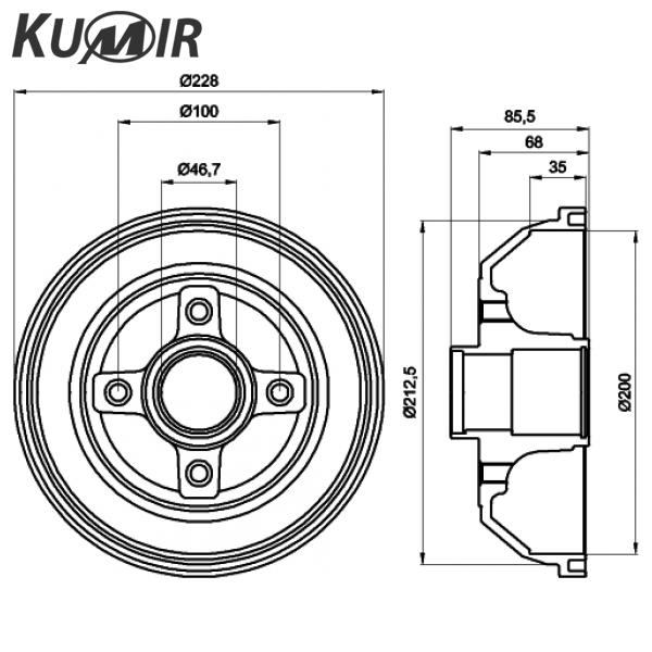 DOBOS 228X86 CORSA/C -ABS