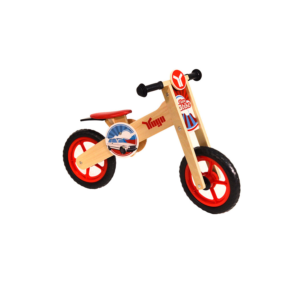 Yugo Wooden Balance Bike Red