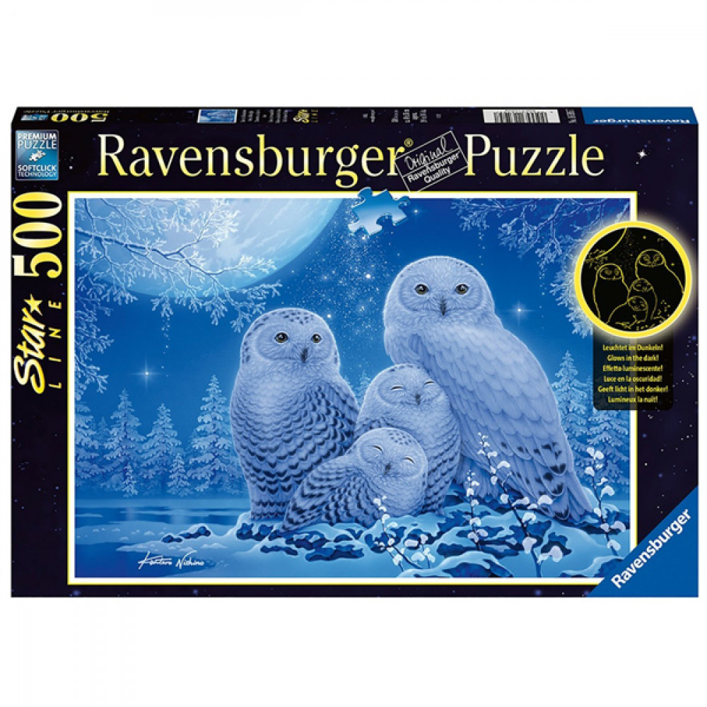 Ravensburger puzzle (slagalice) - Sove na mesečini RA16595