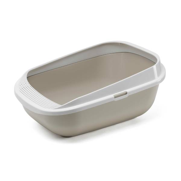 Moderna Comfy Tray Warm Grey, otvoren WC za mačke - L 57,4 x W 42,7 x H 25,5 cm