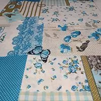 Jastuci za garniture od paleta - 130 x 50 x 50 cm - Blue Patchwork