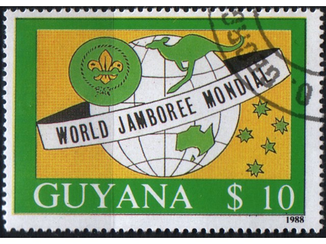 kt283t  02.feb1989 Guyana  Mi2490 (-o-)