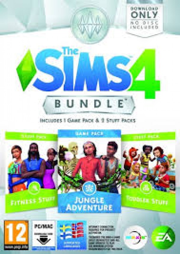 PC The Sims 4 Bundle Pack 11 Fitness Stuff + Jungle Adventure + Toddler Stuff (Code in a Box) ( E02564 )