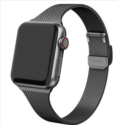 Apple Watch 44 mm crna mesh metalna narukvica