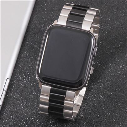 Apple Watch 38 mm sivo-crna metalna narukvica