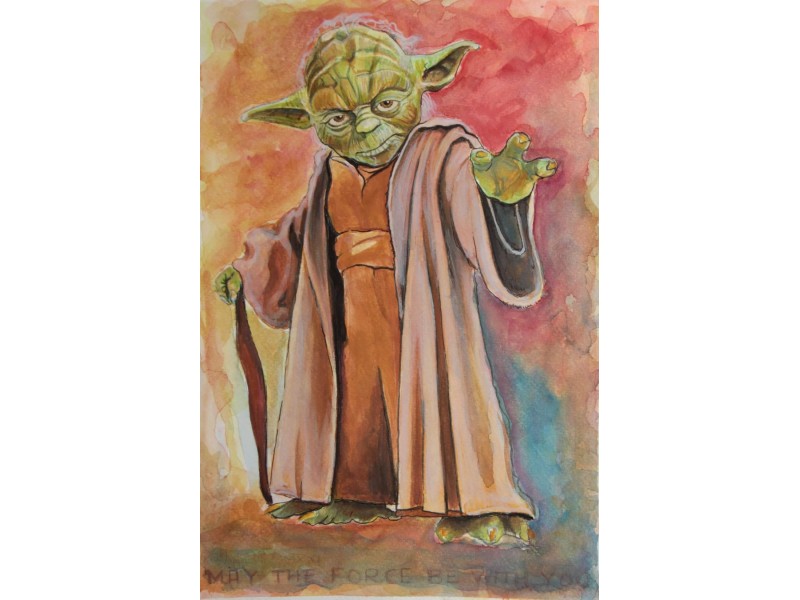 Star Wars - YODA - Akvarel