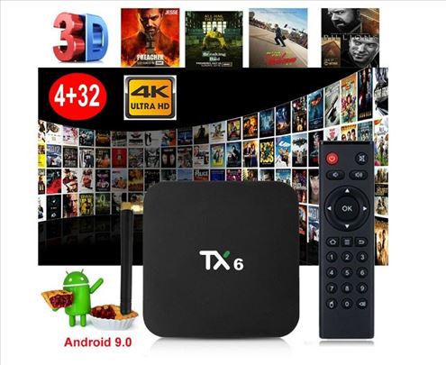 TX6 Smart Tv Box Android 9 4GB + 32GB 4K Ultra Hd