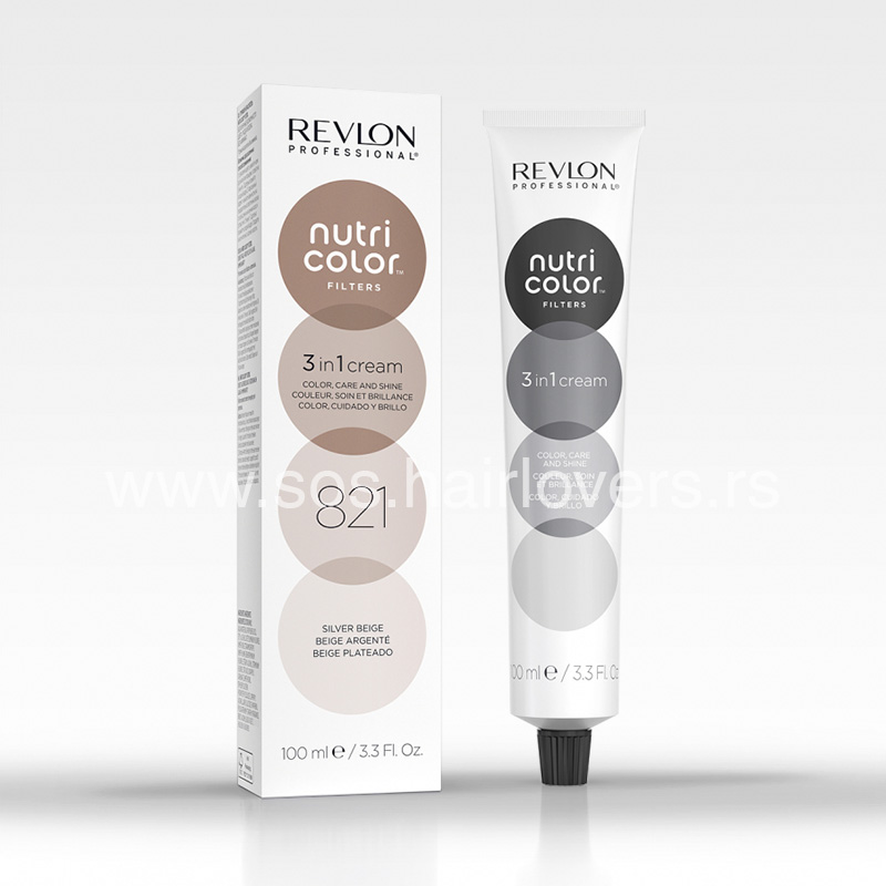 Revlon Professional NUTRI COLOR TONING FILTERS 821 – Silver bež maska u boji za toniranje kose