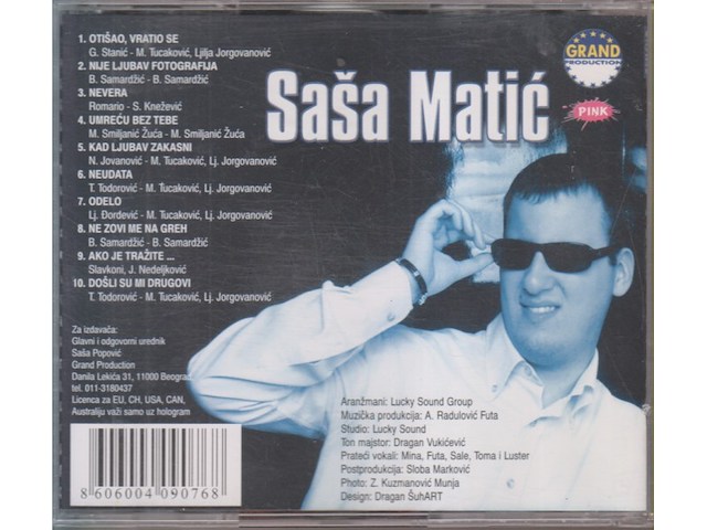 cd / SAŠA MATIĆ - NEVERA - kolekcionarski !!!!!!!!!!!!!