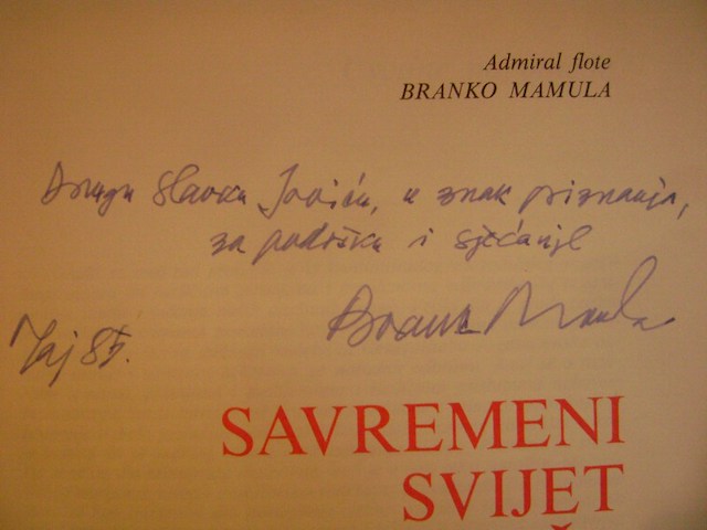 Autogram Branko Mamula