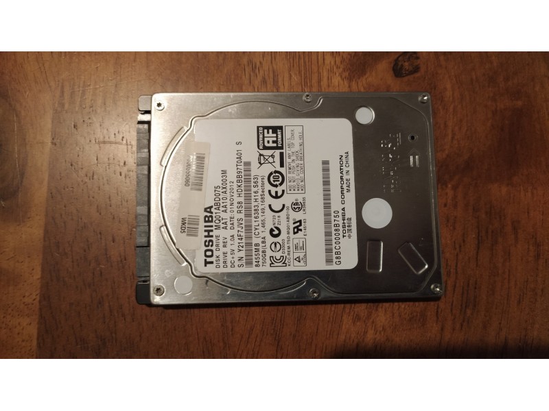 Hard disk Toshiba 750GB , SATA II , 100% helta