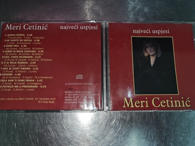 Meri Cetinić - Najveći uspjesi , ORIGINAL