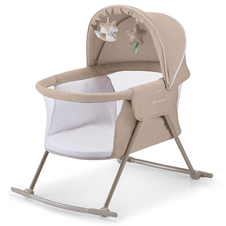 Kinderkraft Prenosivi krevetac-Kolevka za bebe Lovi Beige KKLLOVIBEG0000