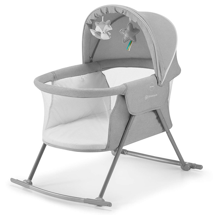 Kinderkraft Prenosivi krevetac-Kolevka za bebe Lovi Grey KKLLOVIGRY0000
