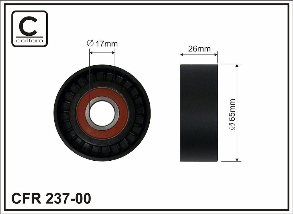 Usmeravajuci roler PK kaisa Audi A4,A6,A7,Audi A8 3.0TDI,4.2TDI '03-'10,Q5,Audi Q7,Phaeton,Touareg 3.0 V6 TDI '10- plasticni dimenzije 65x17x26