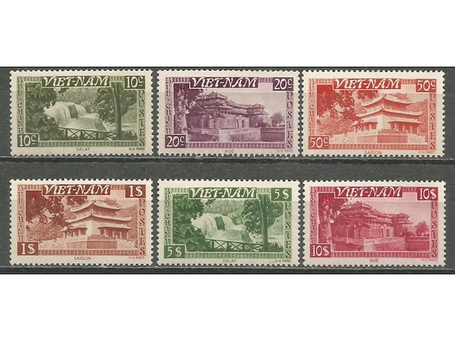 Vijetnam,Redovne-Predeli 1951.,kratak set,čisto
