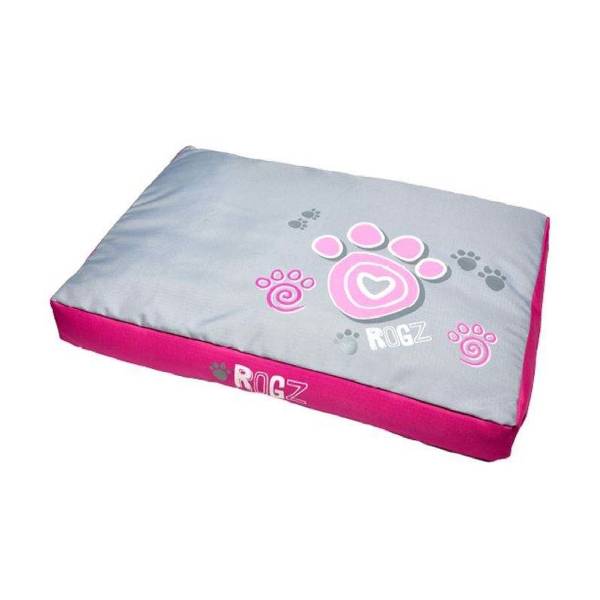 Rogz Flat Bed Pink Paw, pink ležaljka za pse sa šapama - L