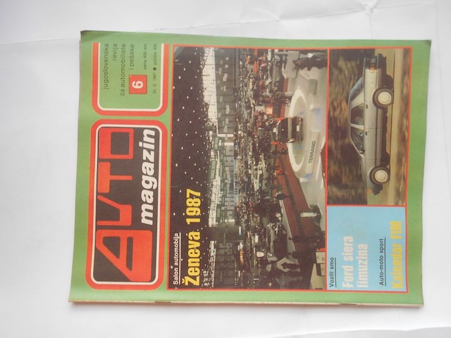 Auto magazin br.6, 24.3.1987.  salon Ženeva