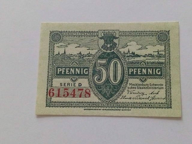 50 Pfennig 1922.g - Nemačka - LEPA -