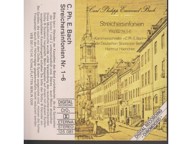 Carl Phillip Emanuel Bach / STREICHERSINFONIEN Nr 1-6