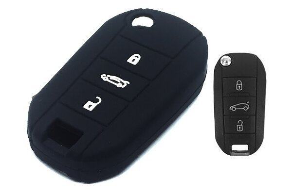 Silikonska zaštita ključeva SEL055-1 - Peugeot, crna