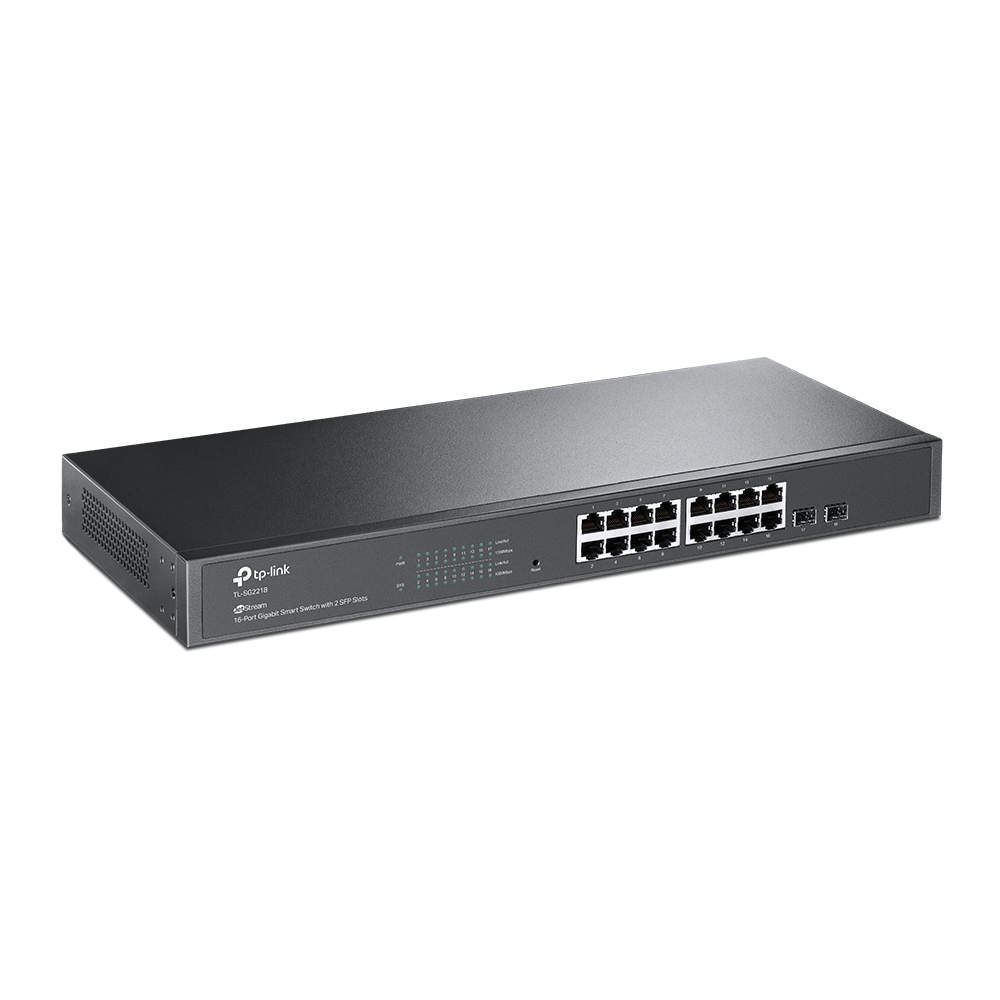 TP-Link TL-SG2218 Omada L3-lite upravljiv cloud svič 16 port 10/100/1000Mb/s + 2 SFP GbE, VLAN, SNMP, RMON, storm control, L2~L4 QoS, IGMP, ACL, port security, Zero-Touch Provision, Web / iOS / An...