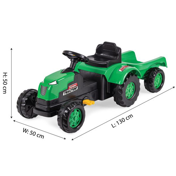 Traktor na pedale sa prikolicom zeleni 37/90971