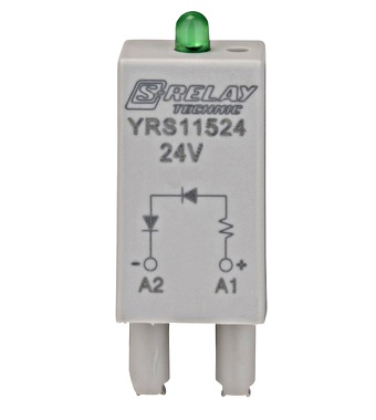 LED utični modul,zeleni,24V AC/DC za RS seriju releja
za postolja releja RS serije