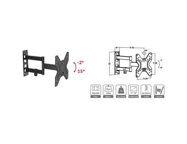 Ecg LD 174201 nosač za televizor 17"-42" do 25kg