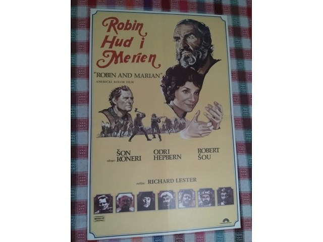 plakat ROBIN HUD I MERIEN (Adurey Hepnurn/Sean Connery)