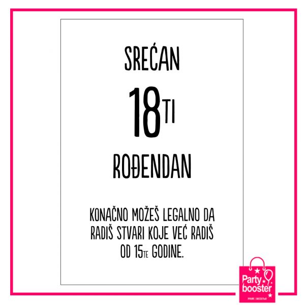 Čestitka Za 18. Rodjendan