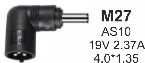 NPC-AS10 (M27) Gembird konektor za punjac 45W-19V-2.37A, 4.0x1.35mm