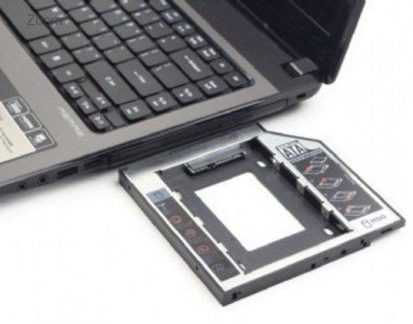 GEMBIRD MF-95-02 Fioka za montazu 2.5'' SSD/SATA HDD(do12.7mm) u 5.25'' leziste u Laptop umesto optike