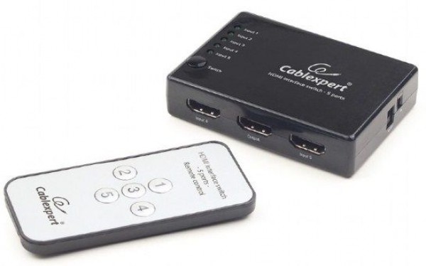 GEMBIRD DSW-HDMI-53 HDMI interface SWITCH, 5ports, remote