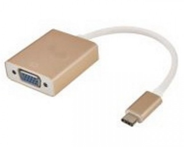 FAST ASIA Adapter - konvertor USB 3.1 tip C (M) - DVI (F) zlatni