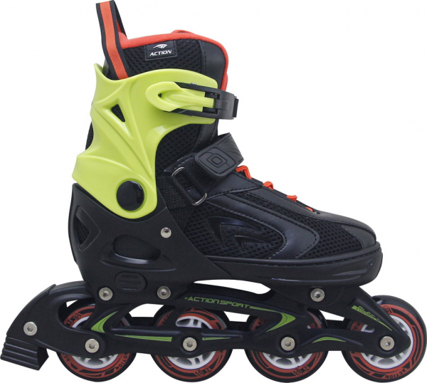 ROLER PW126B-10 CRNO NEON ZELENA ALU XS(29-32) ABEC5 PU TOČKIĆI