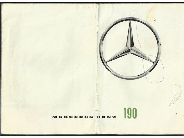 Prospekt Katalog  mercedes 190 Heckflosse W110