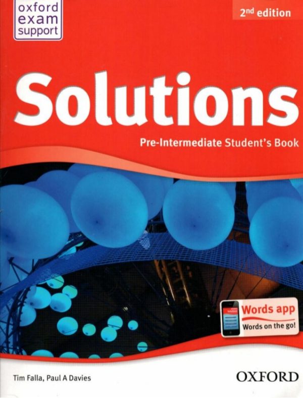 Solutions pre intermediate students book – 2nd edition