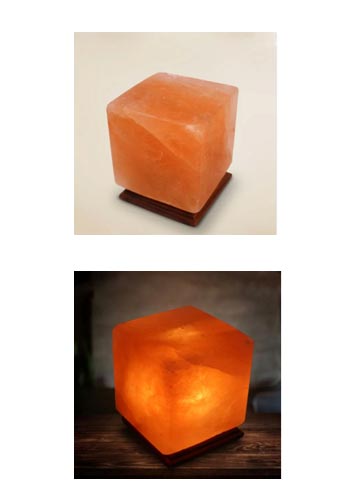 Lampa od himalajske soli-kocka