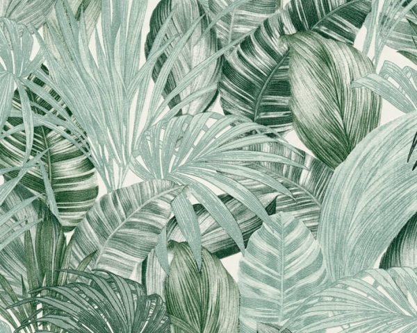 A.S. Création Wallpaper «Jungle, Green, White» 368201