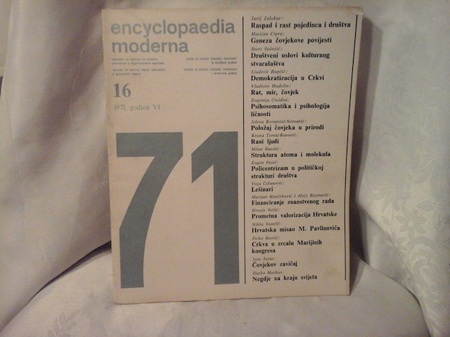 Encyclopaedia moderna 16 časopis za sintezu nauka