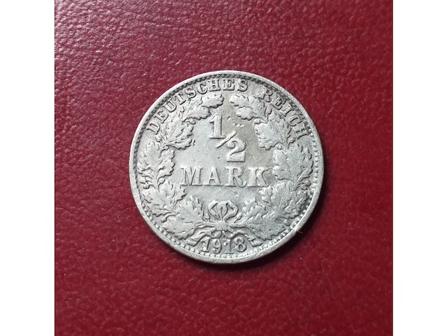 1/2 MARK 1918 F srebro