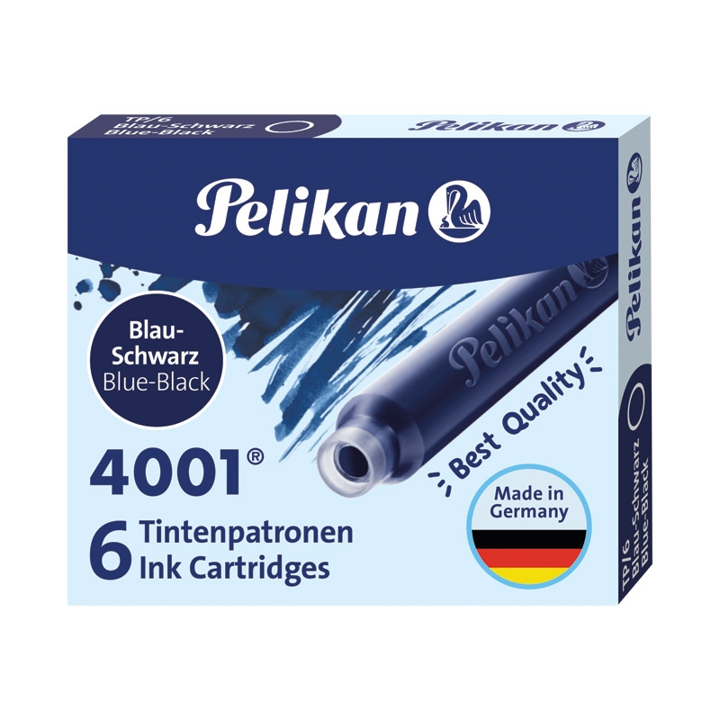 Tinta za nalivpero patrone kratke pk6 4001 Pelikan 301184 plavo-crna