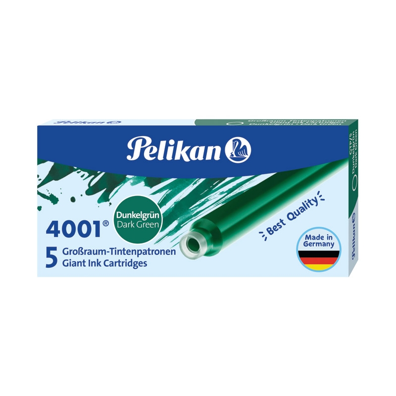 Tinta za nalivpero patrone duge pk5 4001 Pelikan 300070 tamno zelena