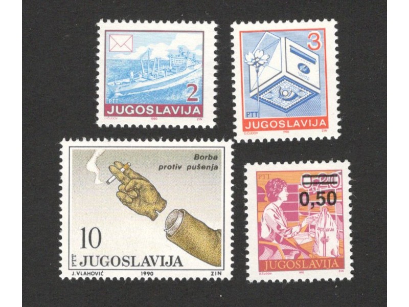 JUGOSLAVIJA - ČETIRI MNH MARKE - 1990. god (1678)