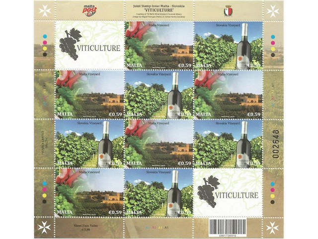 Malta 2020. VITICULTURE MNH blok